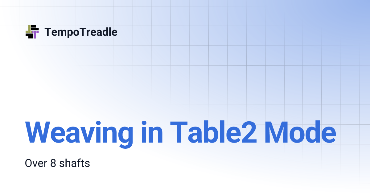 Weaving in Table2 Mode | TempoTreadle